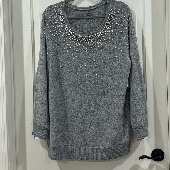 torrid | Sweaters | Torrid Plus Gray Embellished Super Soft Plush ...